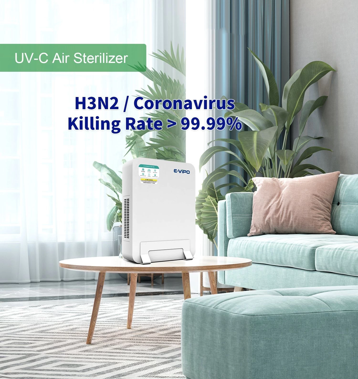 Buy E-vipo Uvc Air Purifier Medical Grade Air Sterilizer With Uvc Lamp ...