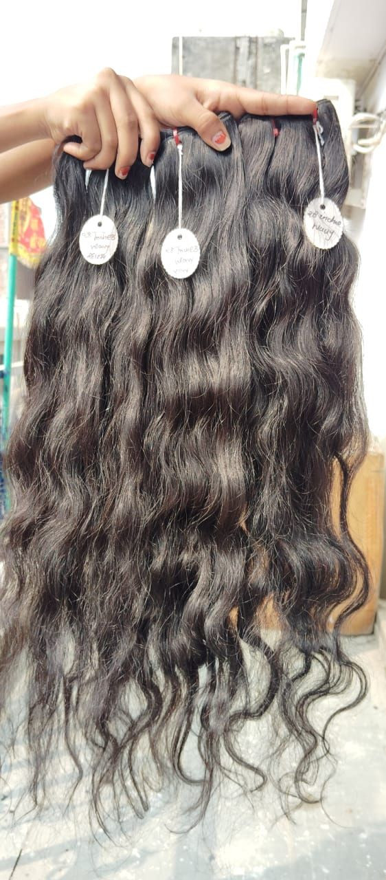 Buy Deep Wavy Natural Hair Extension from Indian Temple Hair Exports ...