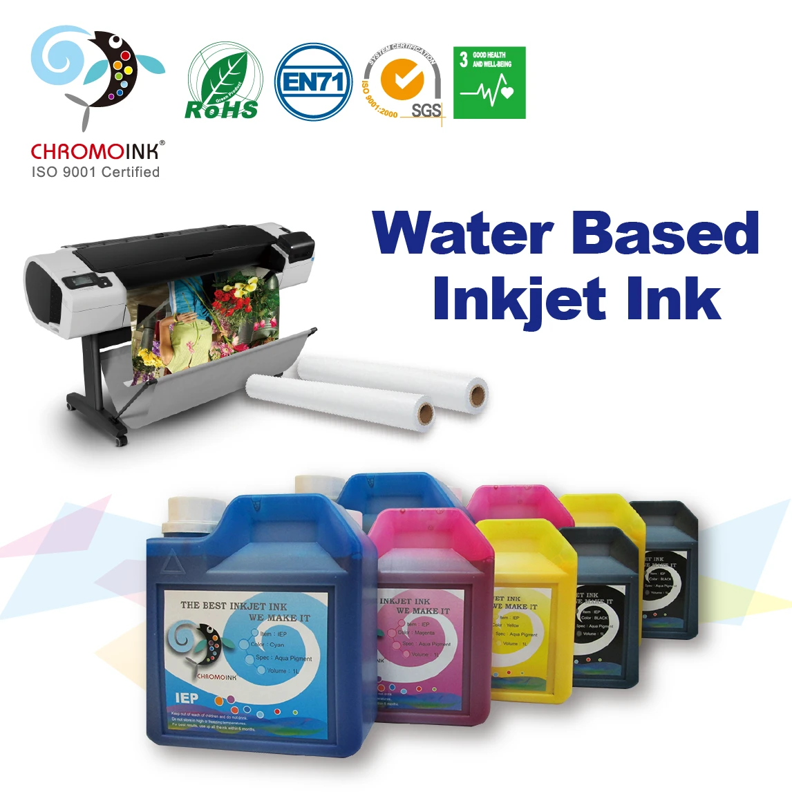 Buy Crhomoink Water Based Dye/pigment Ink from Rainbow Pigment Co., Ltd ...