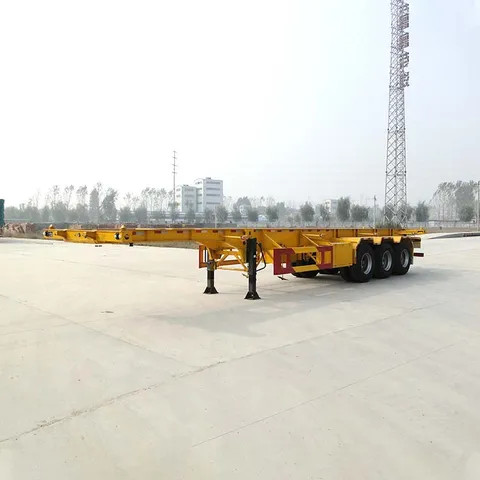Buy 2 3 Axles 20ft 40ft Shipping Container Transport Gooseneck Skeleton Container Chassis Semi ...