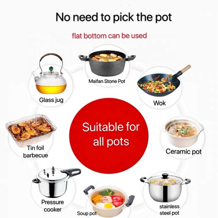 Buy 2021 Electric Ceramic Stove Halogen Cooktop Red Infrared Cooker ...