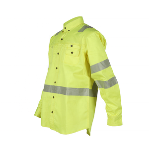 Buy Ansi 107 Hv Yellow Men's Flame Fire Resistant Work Shirt Uniform Fr ...