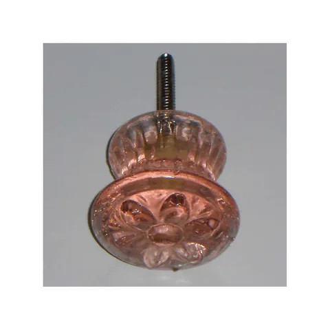 Buy Best Quality Round Shape Kitchen Drawer Handles Flower Design Hardware Decorative Glass ...