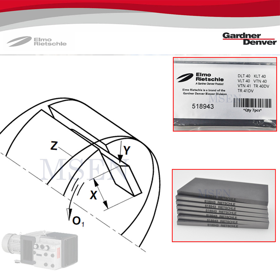 Buy Carbon Blade Vane Fit Vft100 Dft100 Rietschle Vacuum Pump from ...