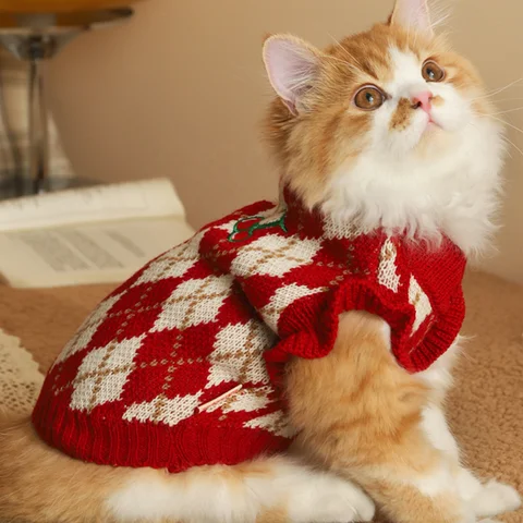 Buy Cat Clothes Muppets Cute Pet Winter Wool Knit Sweater Wholesale And ...