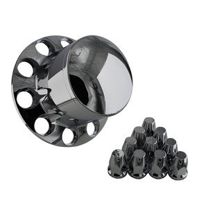 Buy Chrome Semi Truck Wheel Center Caps Wheel Rear Front Axle Covers ...