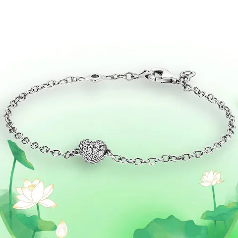 Buy Classic 925 Silver Adjustable Push-pull Bracelet Simple Style ...