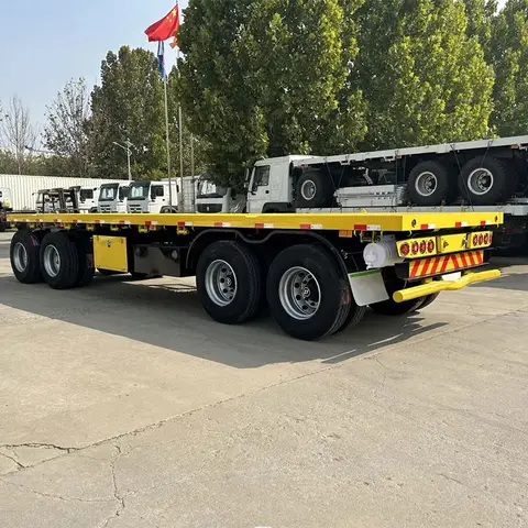 Buy Container Trailer Lowbed 3 Axle Semi Trailer Transport 20gp/40hq ...