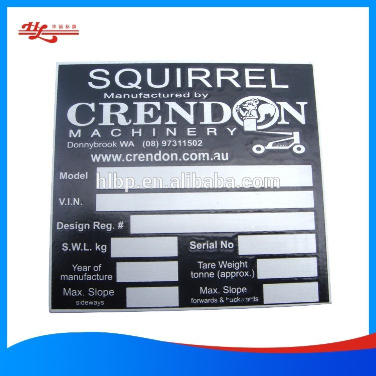 Buy Custom Etched Logo Tags Engraved Nameplate Aluminum Equipment Sign ...