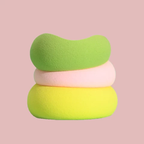 Buy Custom Lemon Shape Smooth Girls Professional Makeup Sponge Round ...
