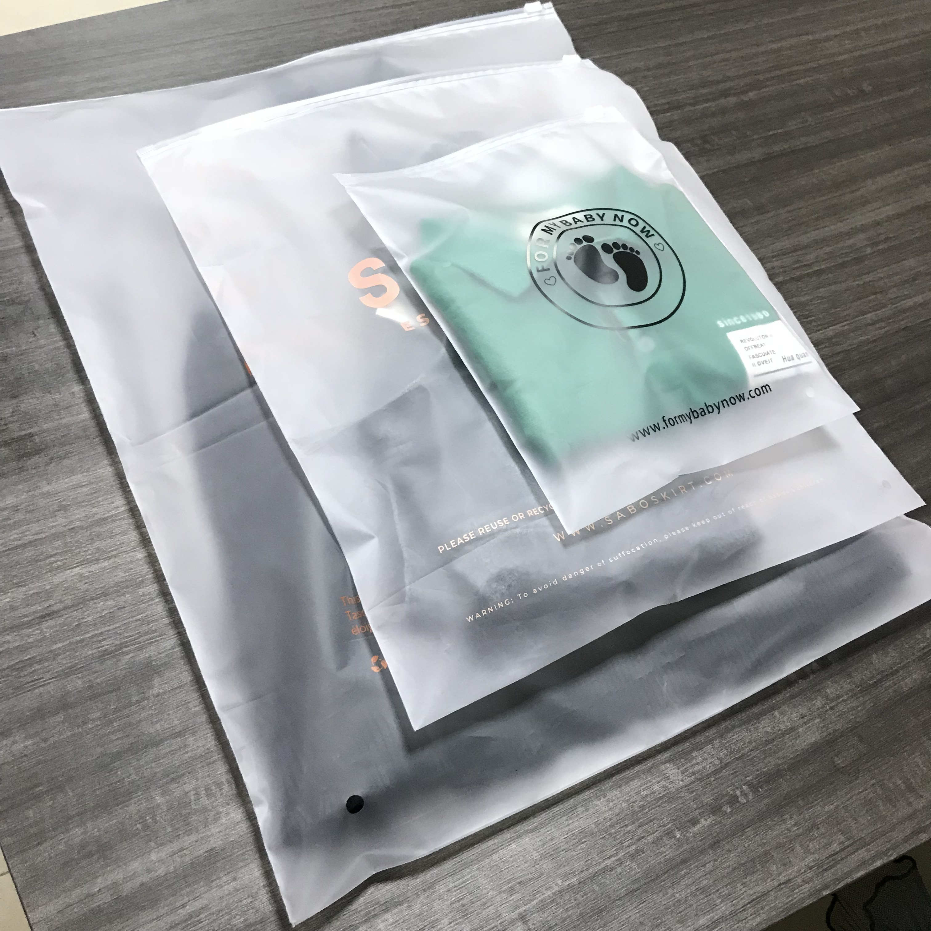 Buy Custom Zipper Packing Clothing Bag With Your Own Logo Plastic ...