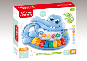 Buy Df Battery Operated Cartoon Toys Crocodile Musical Instrument ...