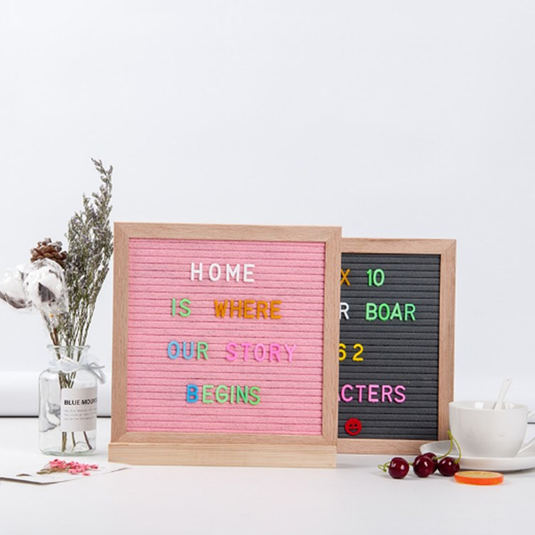 Buy Diy Wooden Color Custom Felt Letter Message Board Creative Home ...