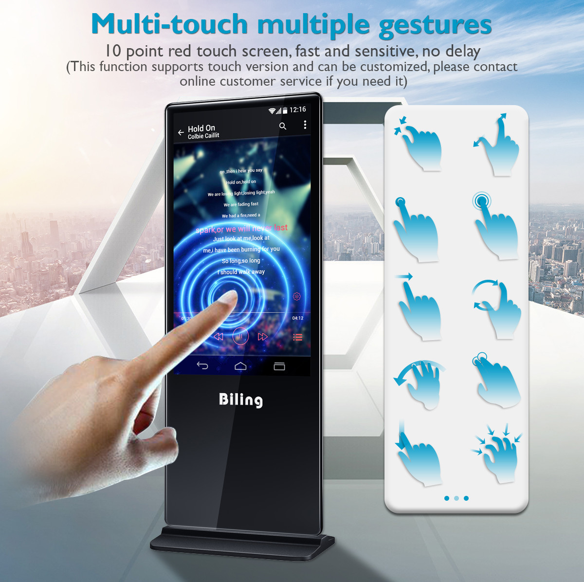 Buy Dual Screen 13inches Interactive Kiosk Stand Outdoor Enclosure ...