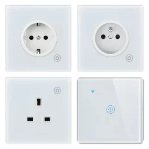 Buy Fiko Smart Switch And Socket Made Of Tempered Glass With Usb Type A ...