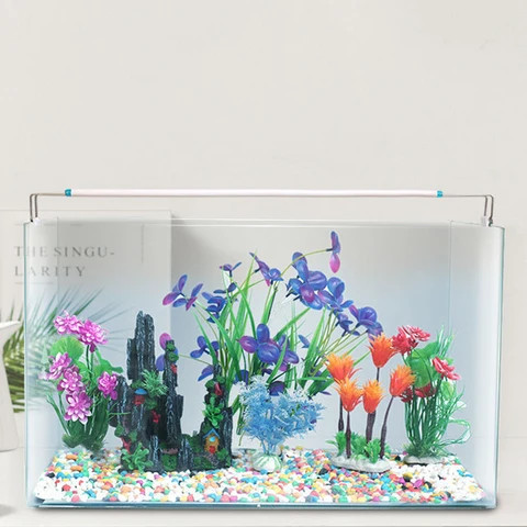 Buy Fish Tank Living Room Fish Tank Large-sized Household Oxygen Filled ...
