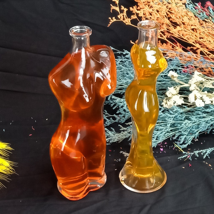 Buy Food Grade Female Body Shape Glass Bottle Women Glass Bottle 750ml ...