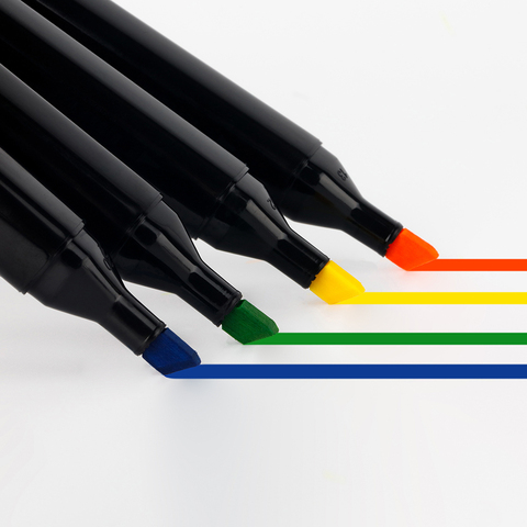 Buy Hot 80 Colors Chisel Brush Point Dual Tips Art Twins Markers Pen ...