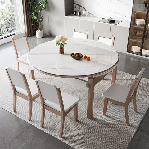Buy Mesa De Jantar Extendable Dining Table Set Mesa De Comedor Marble ...