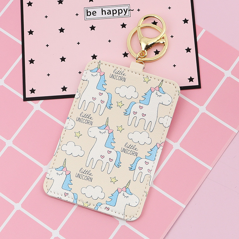 Buy Mini Zip Pu Leather Keychain Card Case Credit Keychain Mini Card ...
