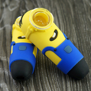 Buy Minions Smoking Glass Pipe Unbreakable Silicone Smoking Pipe ...