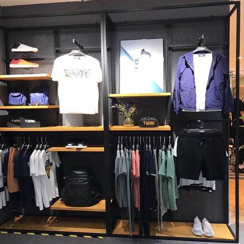 Buy Modern Garment Shop Design Clothing Display Shelf Clothes Display ...