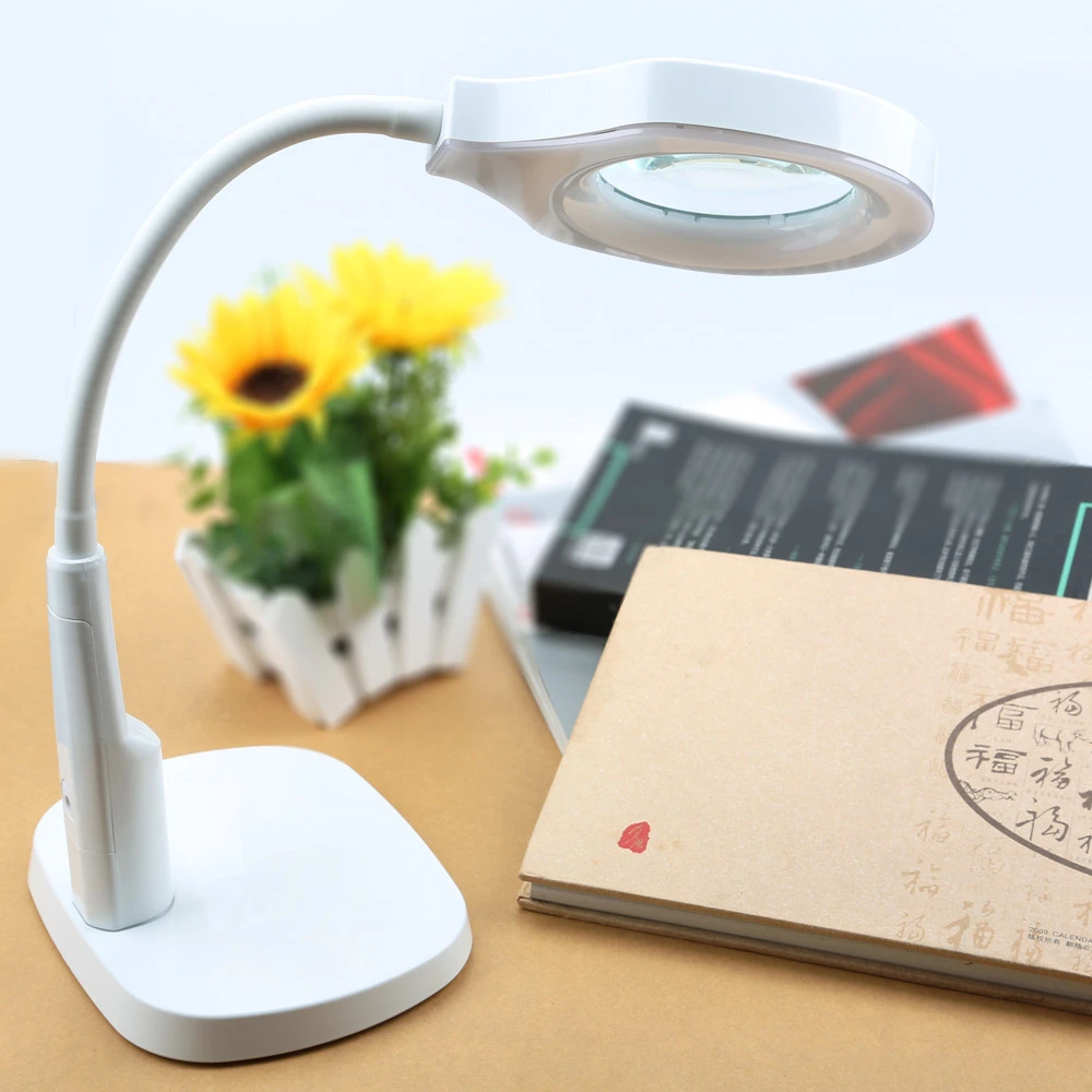 Buy New Design 5x/12x High Quality Foldable Desktop Led Light Magnifier ...