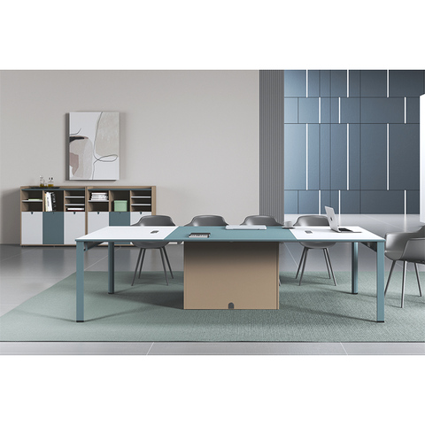 Buy Office Furniture Wooden Simple Cross-shaped Office Computer Cubicle ...