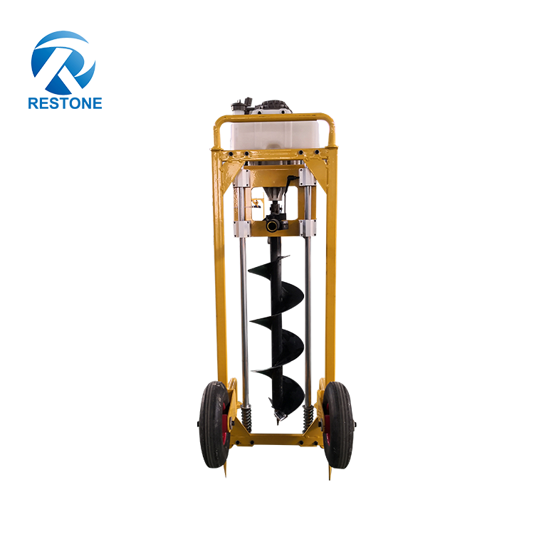 Buy Portable Gasoline Hand Earth Auger Drill Tree Planting Hole Digger ...