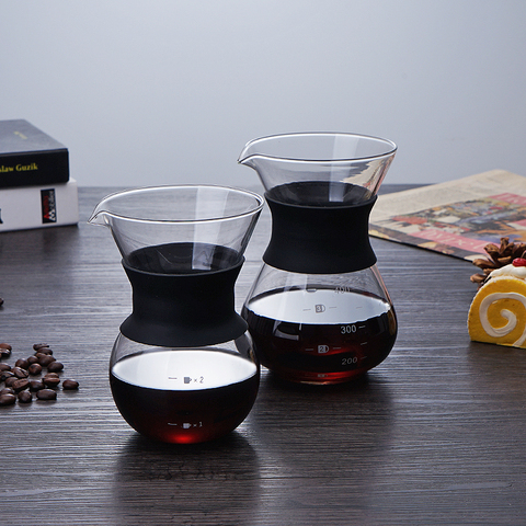 Buy Pyrex Glass Handblown 400ml Glass Coffee Pot With 304 Stainless ...