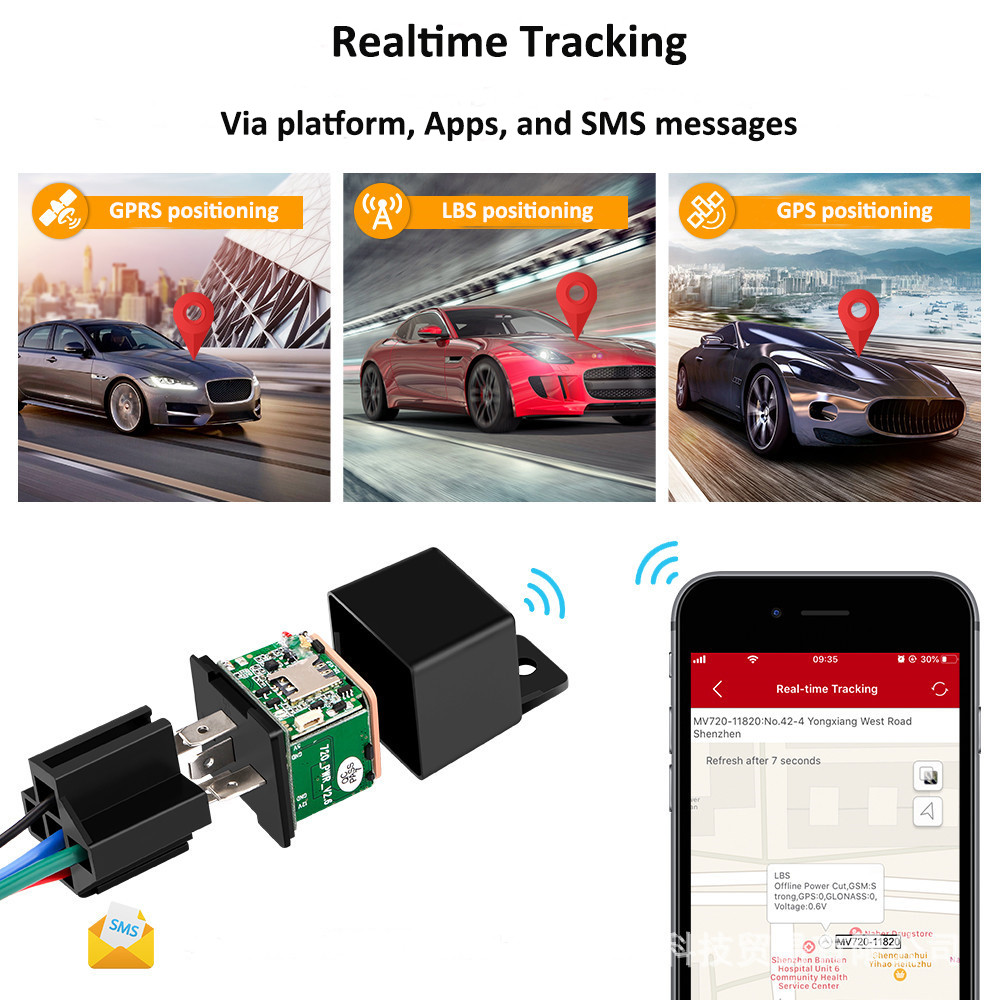 Buy Relay Tracker Car Gps Tracker Cut Off Oil Lifetime Geo Fence Shock ...