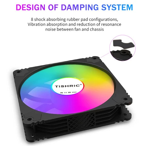 Buy Tishric Fans 120mm Rgb Argb Controller Air Cooler For Computer Pc ...