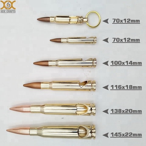 Buy Wholesale 50 Cal Caliber Metal Bullet Bottle Opener Keychain With ...