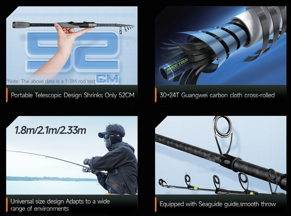 Buy Handing Telescopic Fishing Rod from Handing fishing tackle company ...