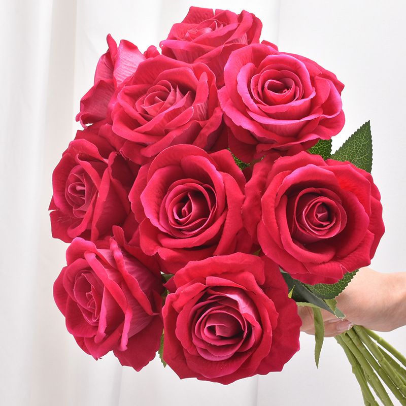 Buy Fake Plastic Simulation Artificial Rose Flowers For Home Wedding ...