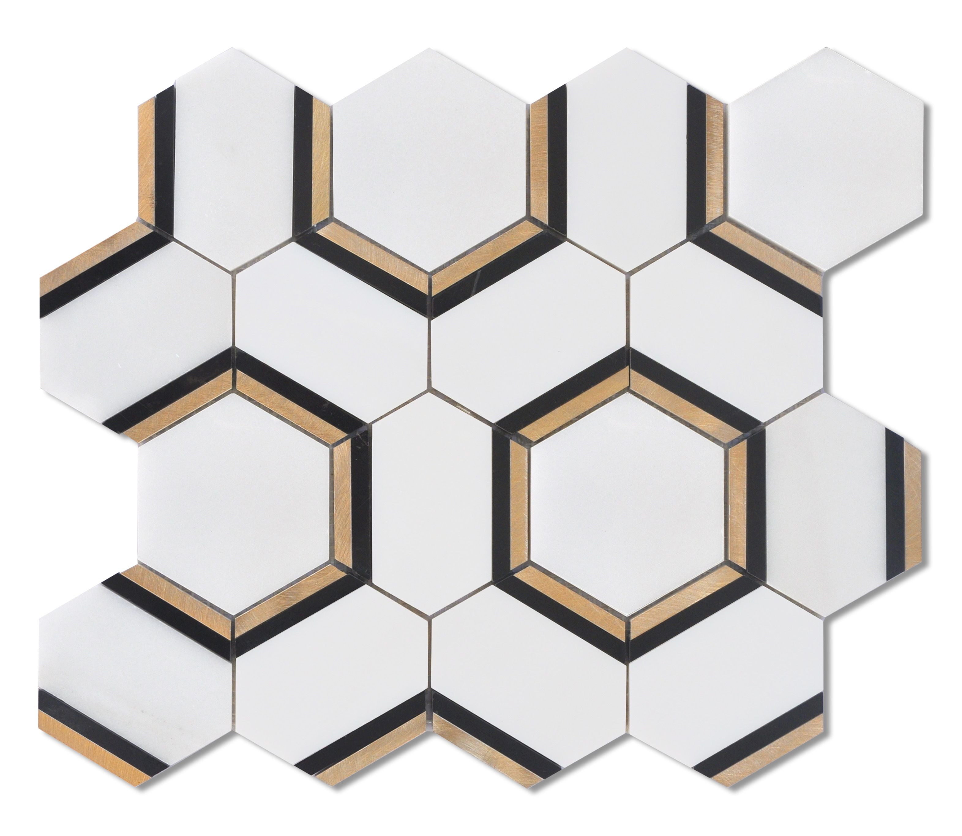 Buy Marble Mosaic Tile Hex-white-01 from FOSHAN TERESA TILE AND MOSAIC ...
