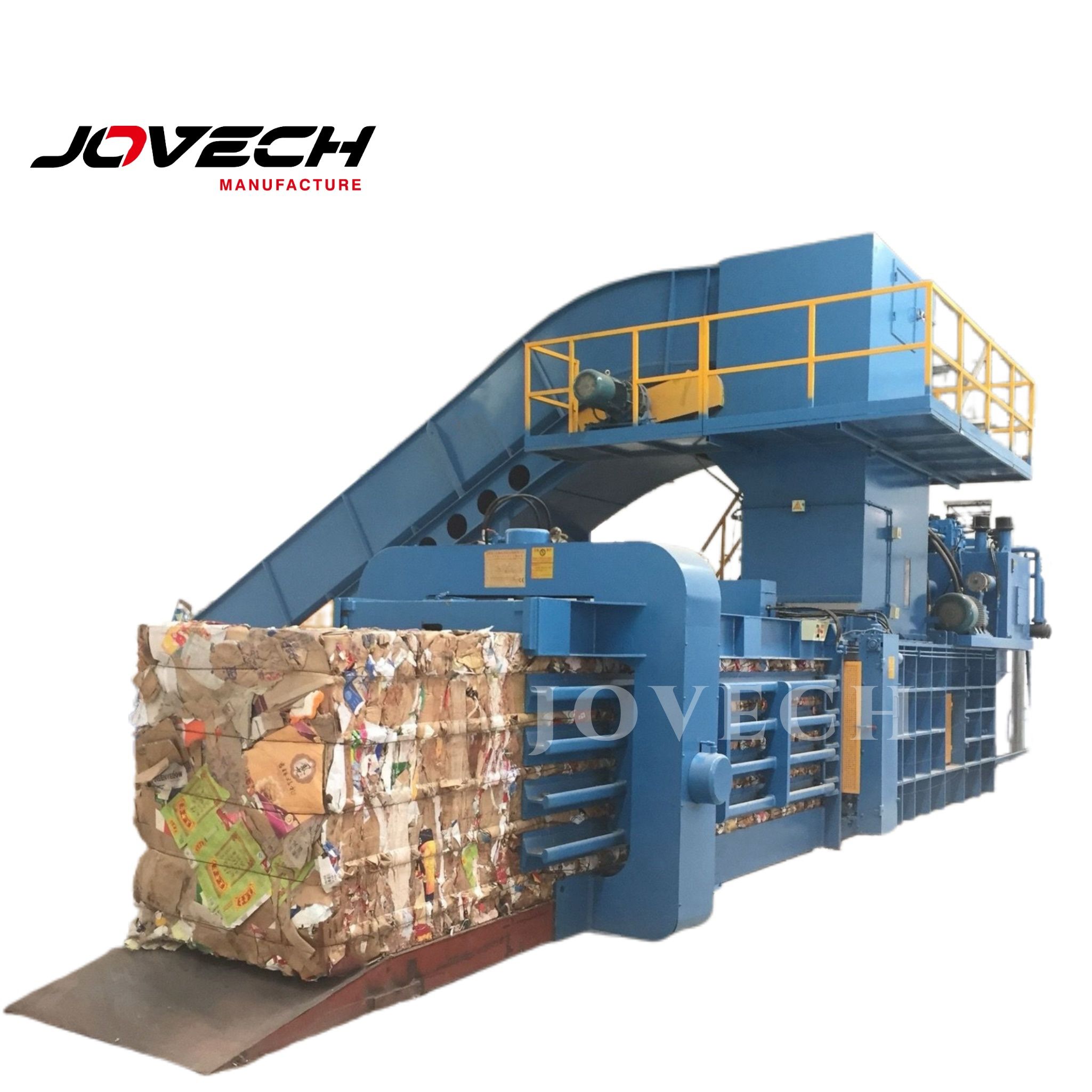 Buy Automatic Hydraulic Scrap Cardboard Baler Horizontal Wastepaper ...