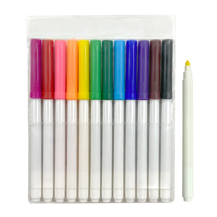 Buy Multi-color Cute Cheap Mini Markers 12 Solid Water Color Art Pen ...