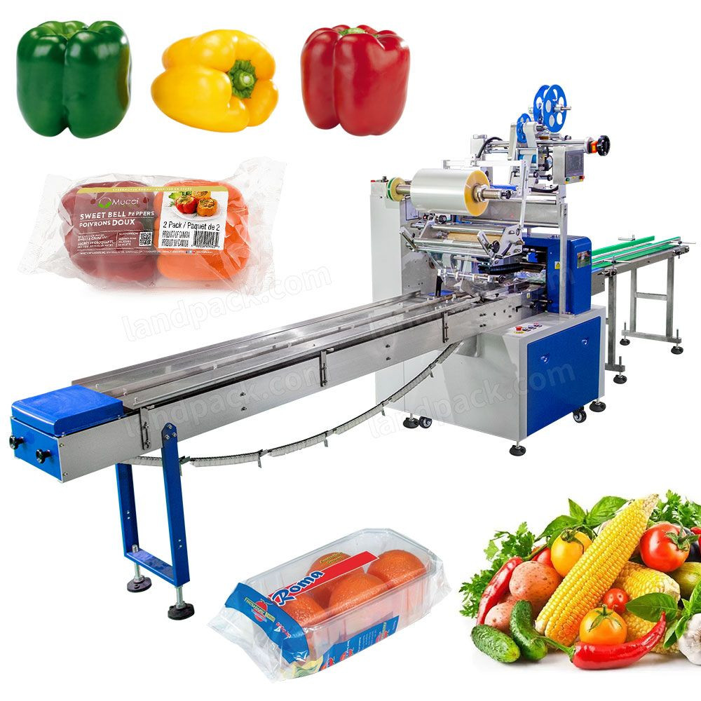 Buy Automatic Vegetable Packaging Machine Horizontal Flow Wrap Machine ...