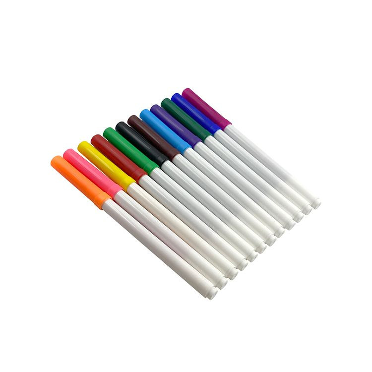 Buy Multi-color Cute Cheap Mini Markers 12 Solid Water Color Art Pen ...
