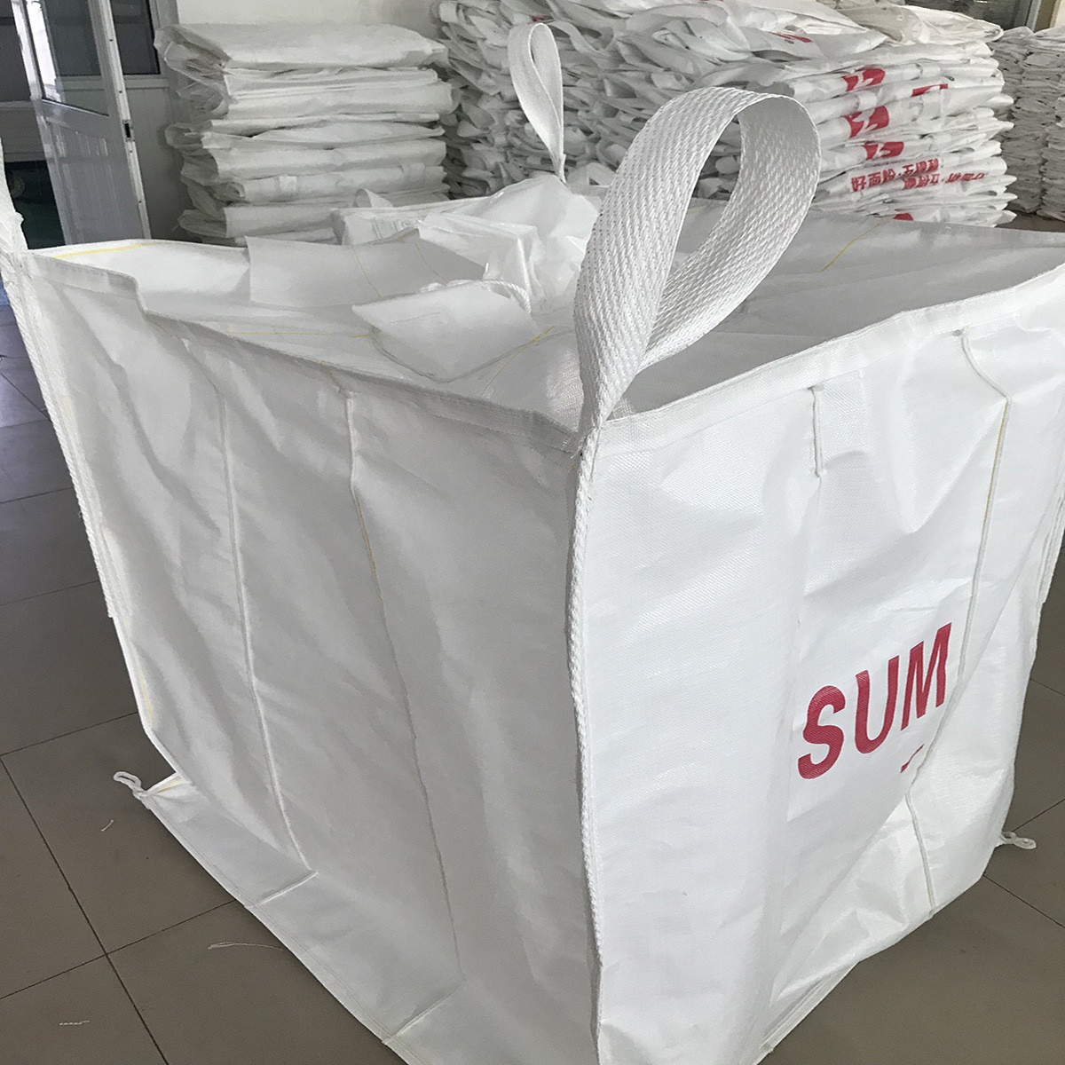 Buy 1000kgs Big Bag Super Sack Q Bag 1ton Pp Baffle Fibc Top Spout ...