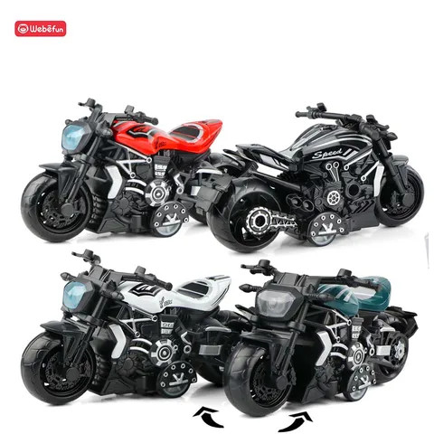 Buy 1/32 Scale Pull Back Motorcycle Metal Toys Motorbike Die Cast Model ...