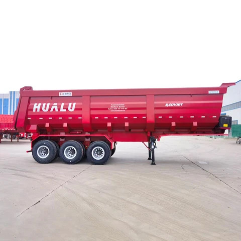 Buy 3 Axle 60 Tons Gravel Transport Rear Tipper Dump Dumper Semi Truck ...