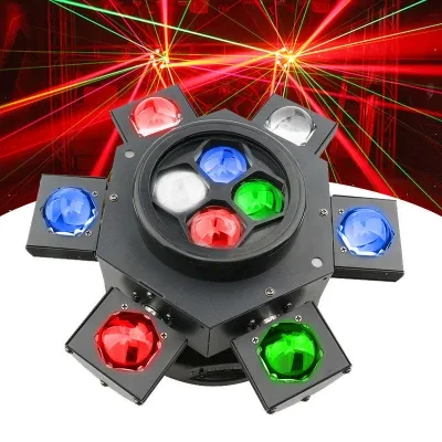 Buy 6 Eyes Rgb Led Beam Red Green Laser Moving Head Dj Lighting from ...