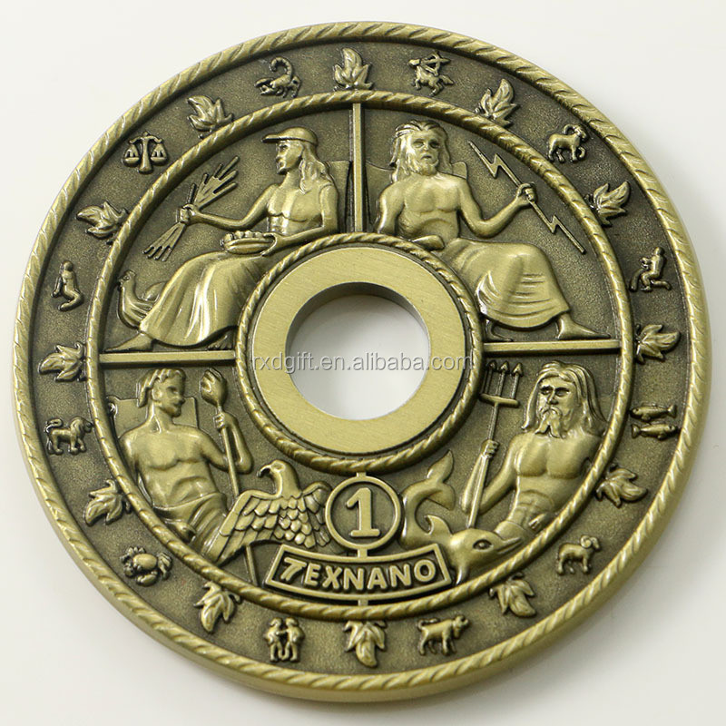Buy Antique Hole Metal Souvenir Coin/gold Coin With Center Hole/ Double ...