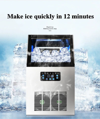 Buy Automatic Stainless Steel 60kg Commercial Ice Cube Maker Ice Making ...