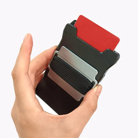 Buy Automatically Eject Card Minimalist Metal Wallet For Men Slim Rfid ...