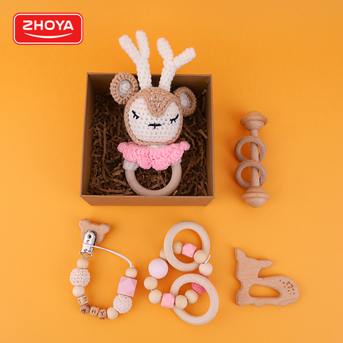 Buy Baby Rattle Box Toys Set Baby Bed Bell Crochet Rattle Soothing Baby ...