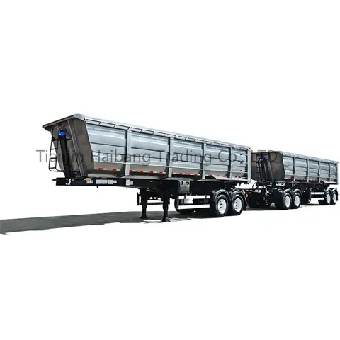 Buy China Road Train Tandem Axle Truck Trailer Interlink Super Link ...
