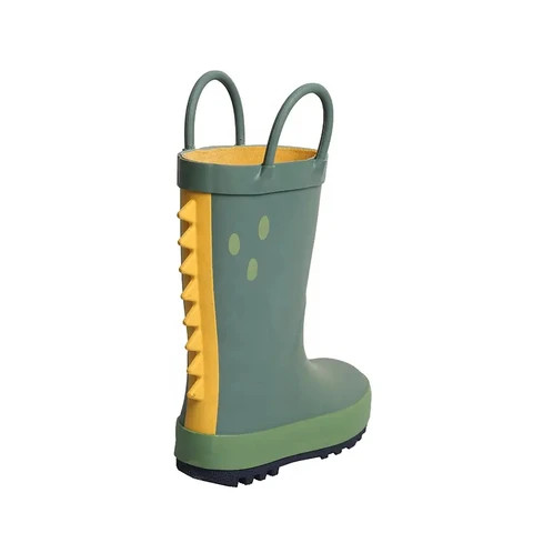 Buy Custom Green Dinosaur Kids Rain Boots Rain Boots For Kids Anti Slip ...